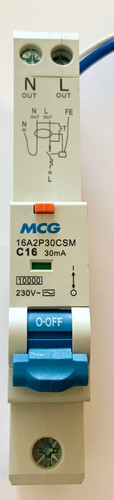 MCG 16A2P30CSM C16 RCBO AC 30mA 16A Type C | ICAP