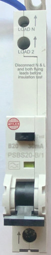 Wylex PSBS20-B/1 B20 RCBO 20A Type B | ICAP