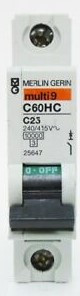 Merlin Gerin C60HC C25 MCB 25A Type C 25647 10kA | ICAP