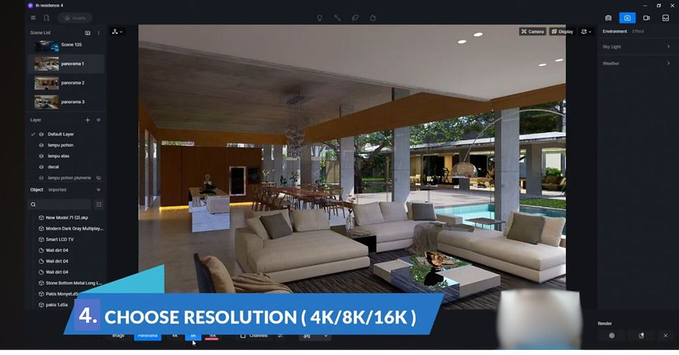 How to transform 360 panoramas from D5 render to VR using Sentio VR?