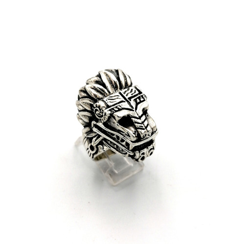 Anillo quetzalcóatl grande plata. 925 | Relicario de Plata