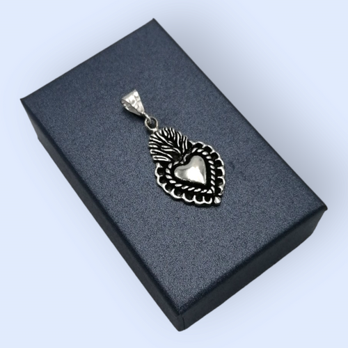 Dije Corazon frida kahlo plata. 925 | Relicario de Plata