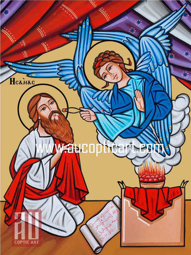 Isaiah and the Seraphim | Au Coptic Art