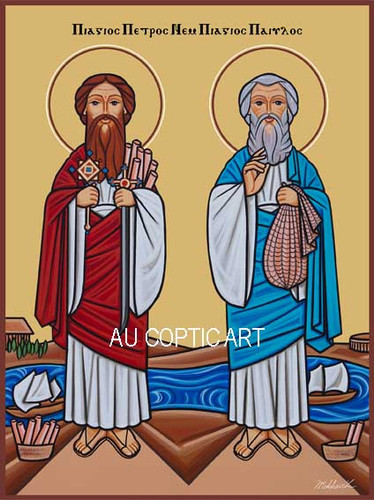 ST PAUL& ST PETER | Au Coptic Art