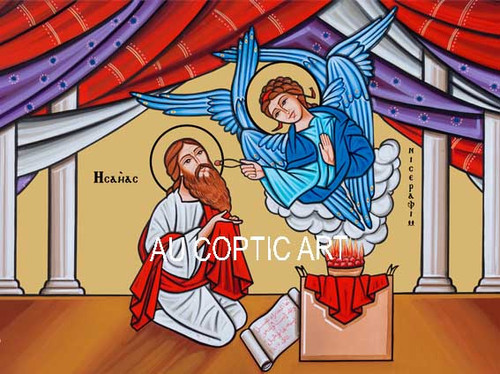 Isaiah and the Seraphim | Au Coptic Art