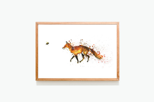 Splatter Fox And The Bee Print | Splatterworks