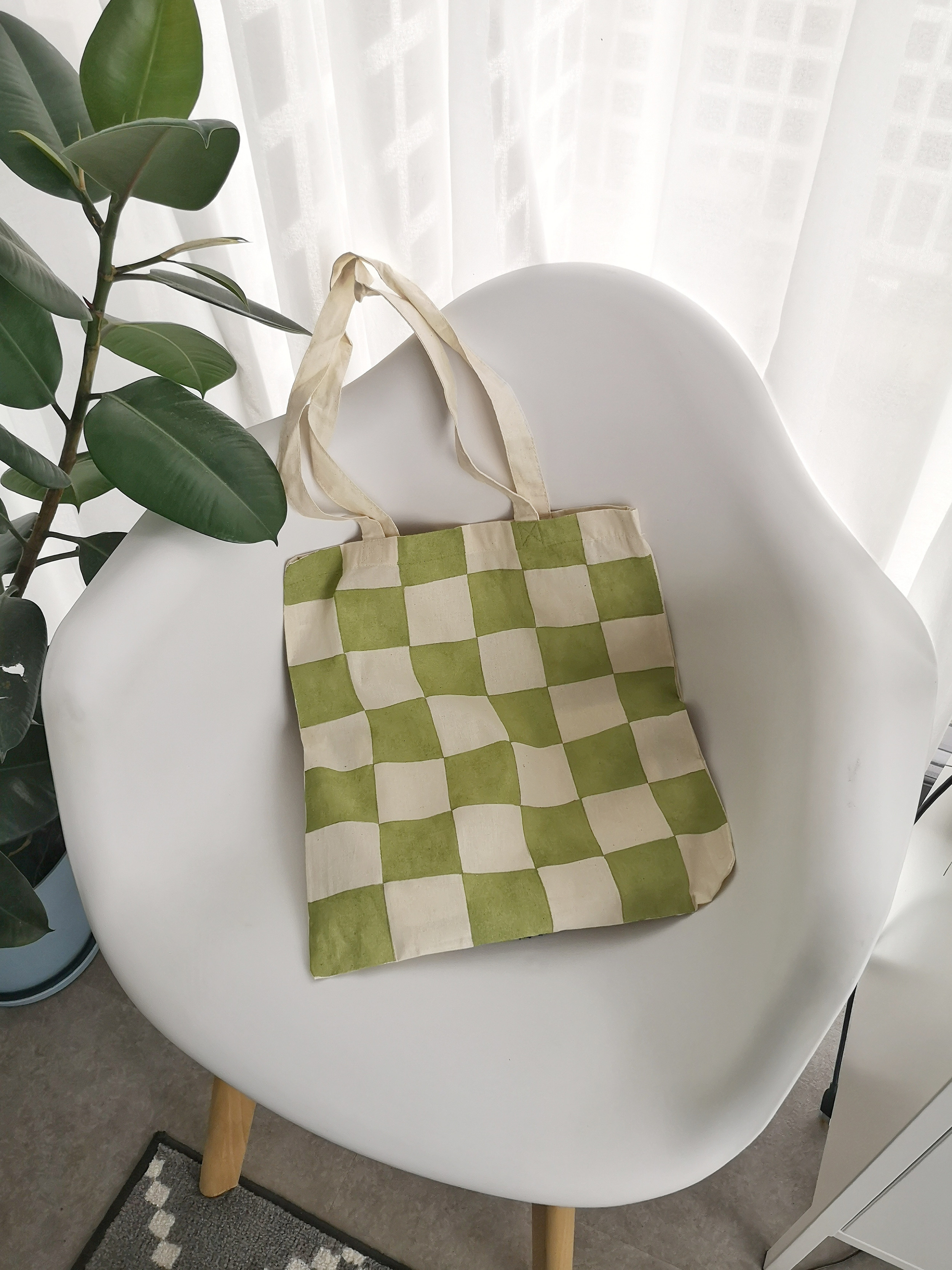 Checkered tote bag | Miskabags