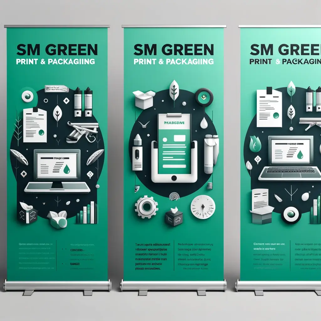 Standard Roll Up Banners | Sm Green Print Packa