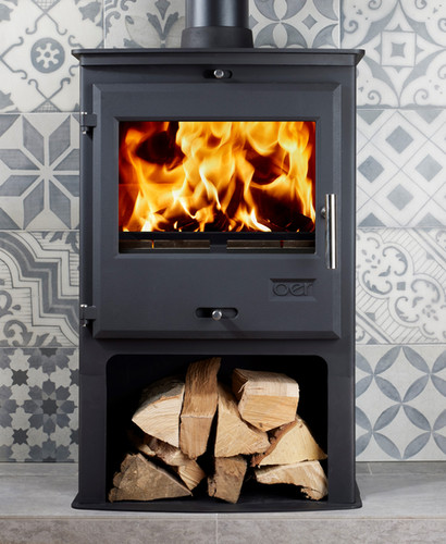 OER 8 Multi Fuel Stove 8kW with Log Store | FireplaceUK