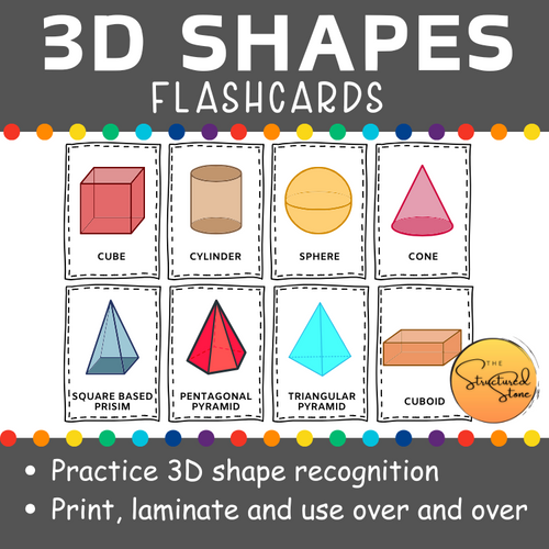 FREE Printable 3D Shape Flashcards for Kids - Fun and Educational ...