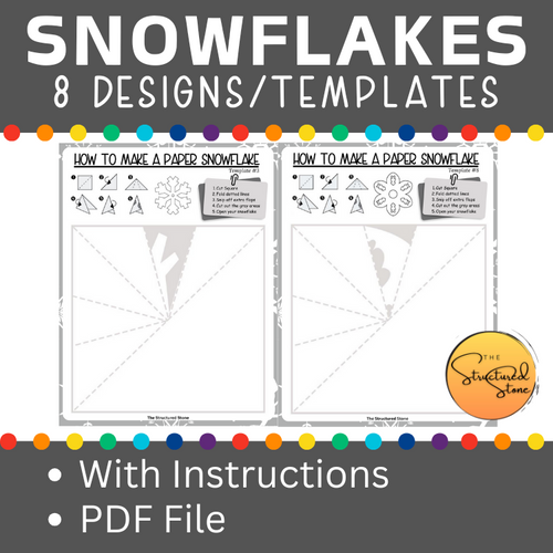 Snowflake Template Craft for Kids: Winter Classroom Activity Printable ...