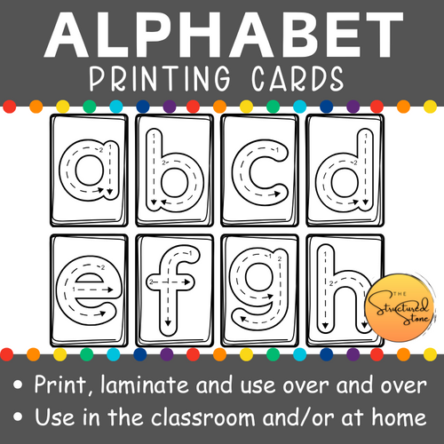 Printable Uppercase and Lowercase Alphabet Flashcards - Reusable ...