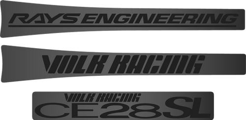 Volk Racing CE28SL Stickers - Black Chrome (12 PCS) | Overnight Crew