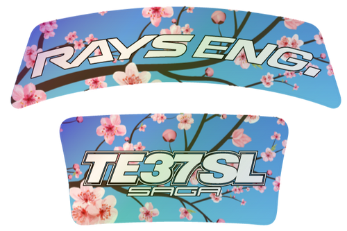 Volk Racing TE37 Saga 17-18" Small Spoke Stickers - Cherry Blossom Blue ...