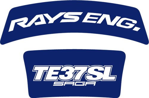 Volk Racing TE37 Saga 17-18" Small Spoke Stickers - Mag Blue/White (8 PCS) | Overnight Crew