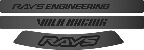 Volk Racing 18-19" CE28 Club Racer / CE28N Stickers - Black Chrome (12 ...