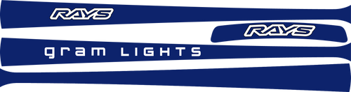 Rays Gram Lights 57Xtreme Wheel Spoke Stickers 18" - Mag Blue/White (16 ...