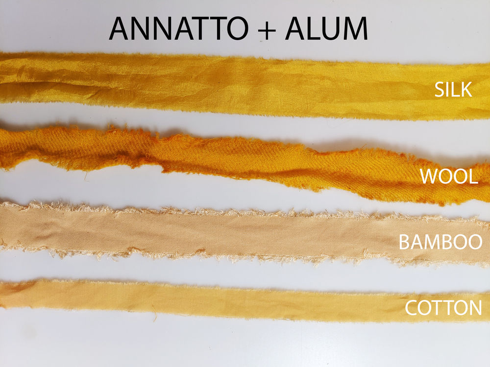 Annatto ~ Natural Dye Results