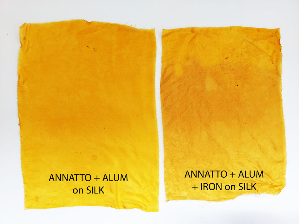 Annatto ~ Natural Dye Results