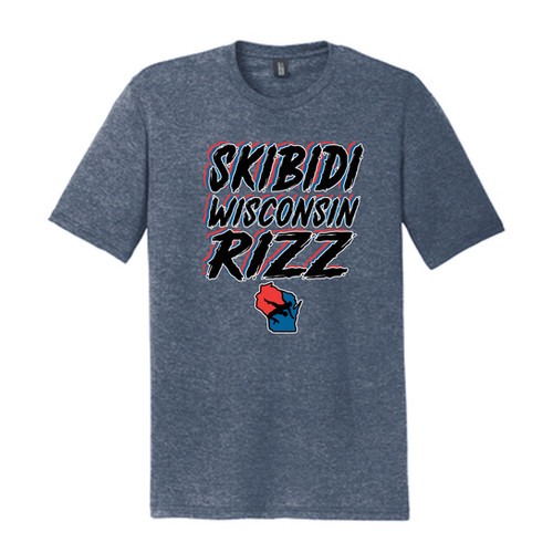 Skibidi Rizz Heather Navy Softstyle Tee | Herky Jerk Ranch