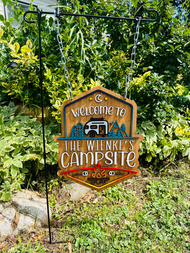 Custom Campsite signage | Buffalo Plaid Studio