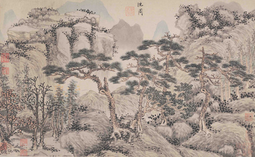 Four Pine Trees: Ming Dynasty Landscape Painting Printable ...