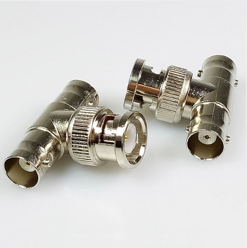 T Shape BNC Coupler 1 BNC Male Plug to 2 BNC Female Jack Coaxial ...