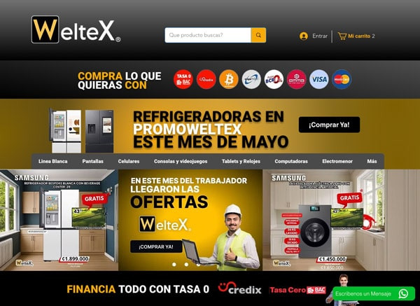 Weltex Costa Rica Tecnología y todo lo que buscas en Electrodomesticos