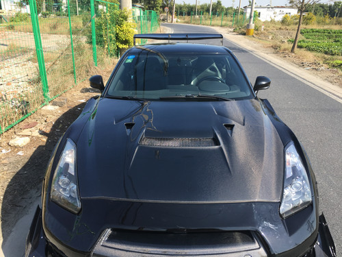08-16' GTR R35 VARIS COOLING STYLE HOOD | manspeedautoparts