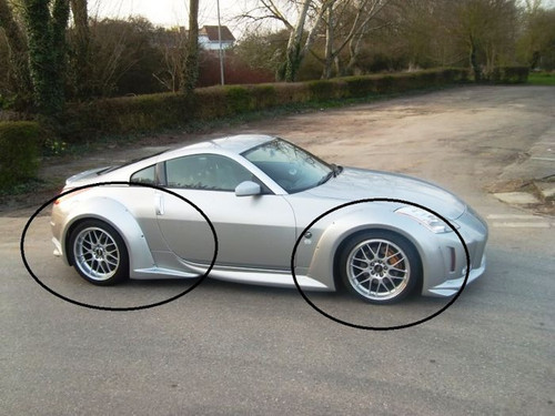 NISSAN 350Z VS3 STYLE WIDEBODY FRONT AND REAR FENDER FLARE-4PCS ...