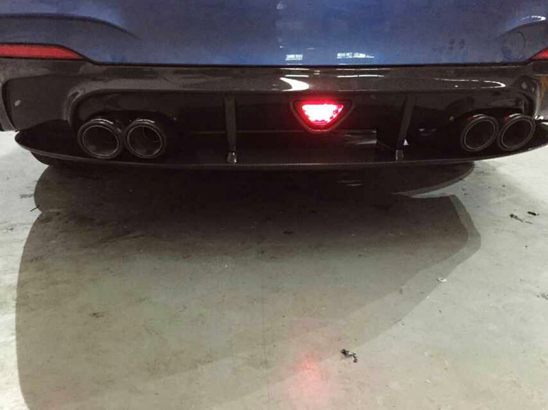 BMW F22 M235I TP STYLE REAR LIP(QUAD EXHAUST)DIFFUSER W LED BRAKE LAMP ...
