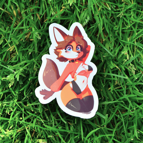 Shy Fox Girl - Sticker by Mia Kameron | uwu-store