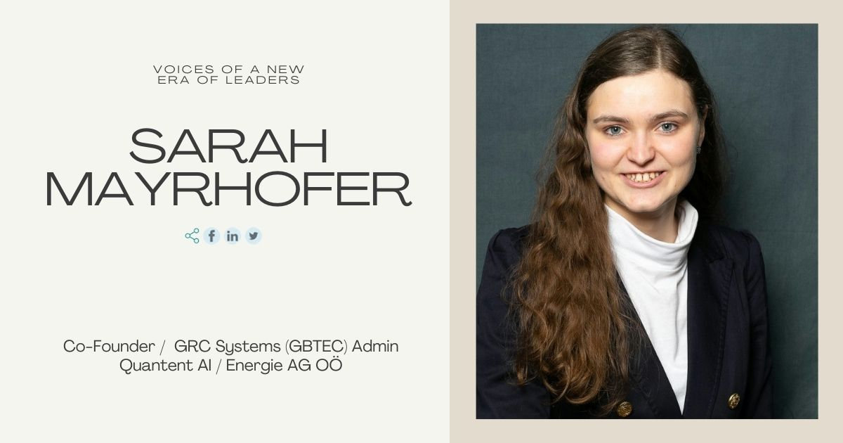 Sarah Mayrhofer as a voice for a new era of leaders