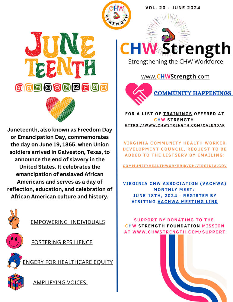 Strengthening You Newsletter - Vol. 20 - June 2024 (page 1) | CHW Strength