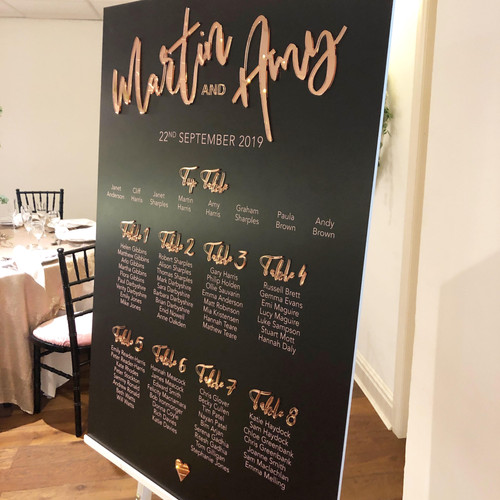 Acrylic Table Plan/Welcome Sign | LetLoveSparkleDesign