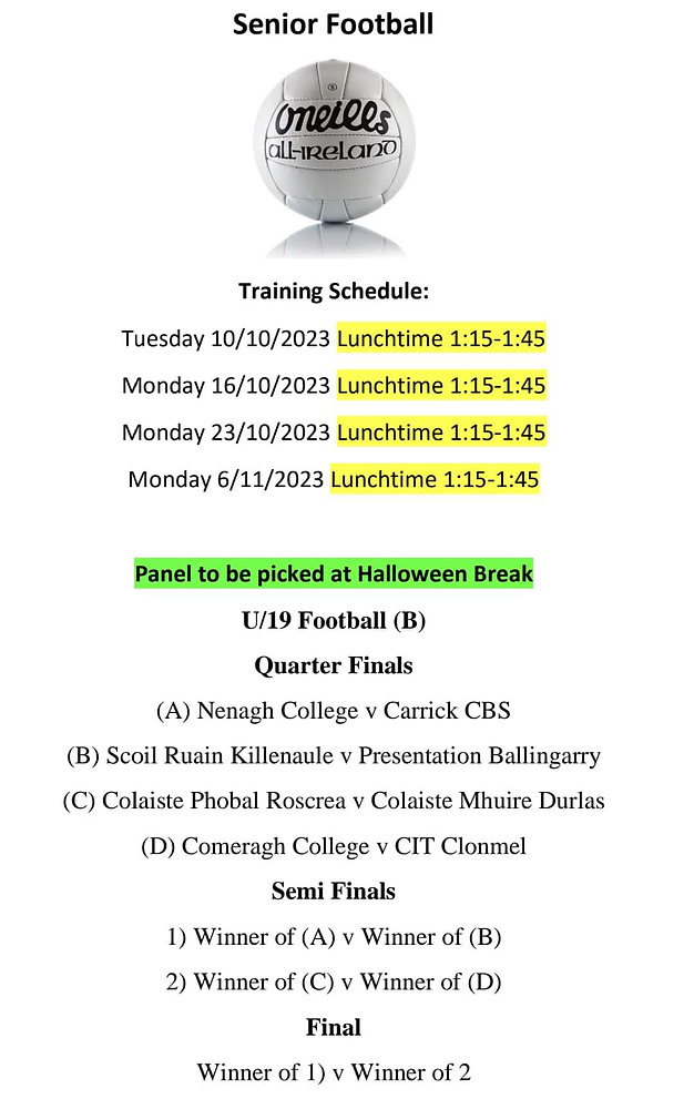 Gaelic Football training