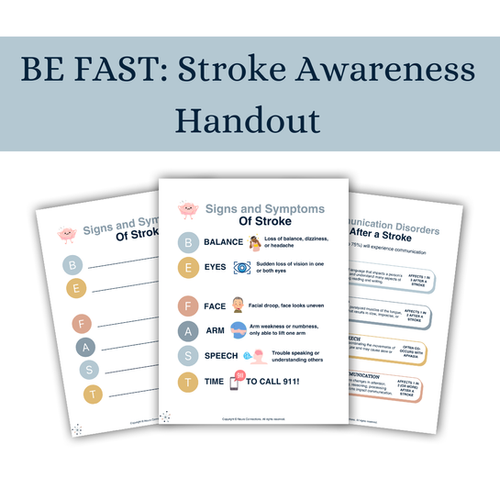 Stroke Awareness - BE FAST Handout | Neuro Connections