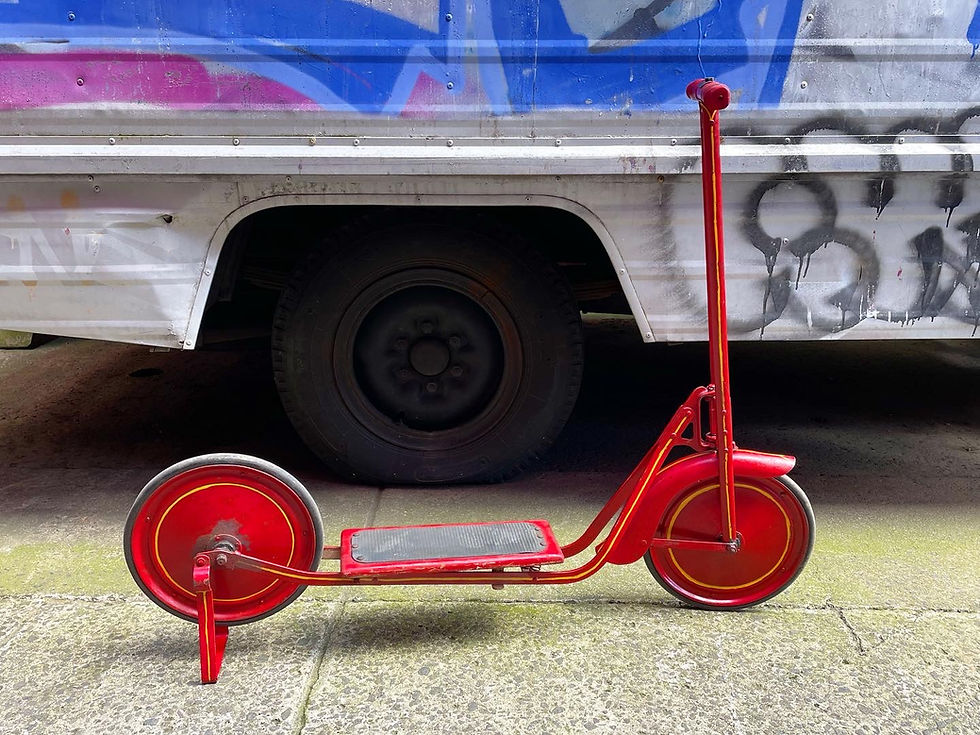 Collectible Mid-Century Red Metal Retro Cyclops Scooter from C.1950s ...