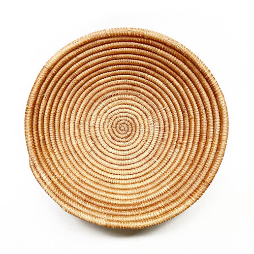 Beautiful Vintage Ethnic African Hand-Woven Natural Straw Bowl | Mysite