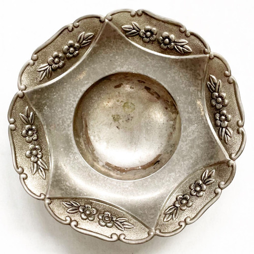 Stunning Vintage Silver Plate Floral Decorative Dish | Mysite