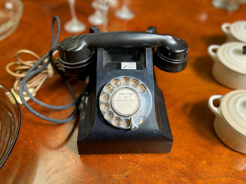 Black Vintage Collectible Rotary Dial Phone from 1960s Era (Adelaide ...