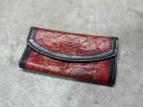 Vintage Boheme Tooled Natural Leather Vietnamese Design Wallet | Mysite