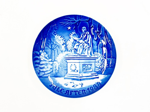 Collectible Cobalt Blue B & G Jule After 1988 Wall Plate (Denmark) | Mysite