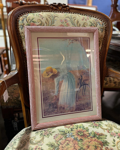 Beautiful Framed Artwork of a Lady in the Flower Field | Mysite