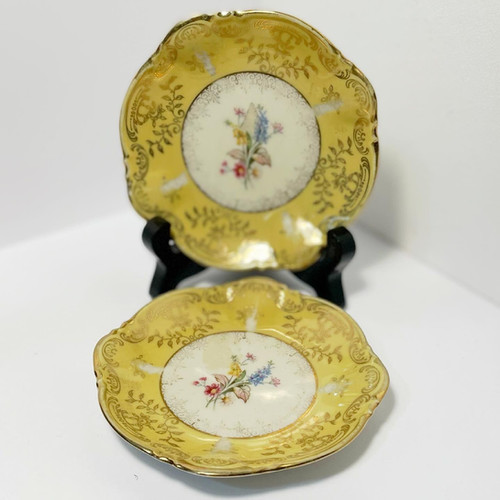 Set of 2 Vintage Zeh Scherzer Bavaria Porcelain Saucers from C.1960’s ...
