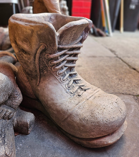 Statue: Vintage Concrete Old Boot Planter Statue | Mysite