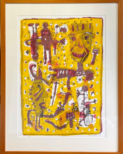 Playful David Larwill Print from 1999 with Original Signature | Mysite