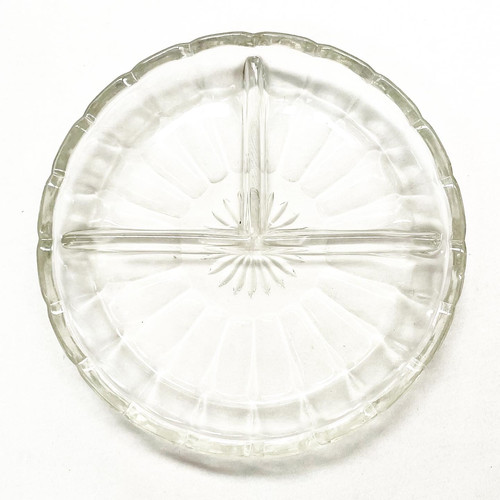 Stunning Vintage Divided Crystal Nut Dish from C.1960s | Mysite