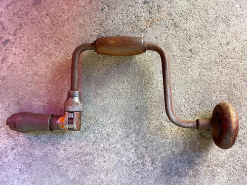 Collectible Old Rustic American Hand-Crank Drill | Mysite