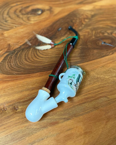 Traditional Hand-Painted Vintage German Porcelain Pipe | Mysite